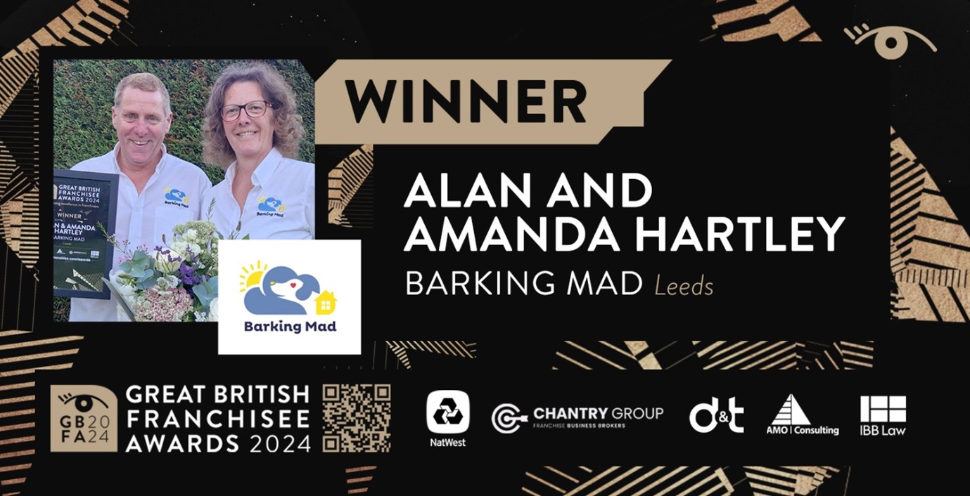 Local Couple Wins ‘Great British Franchisee’ Award | Barking Mad UK